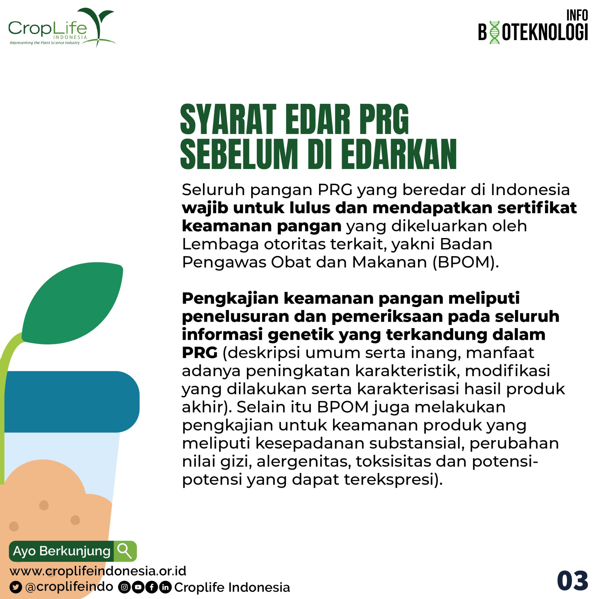 Bagaimana Keamanan Pangan Produk Rekayasa Genetik – CropLife Indonesia