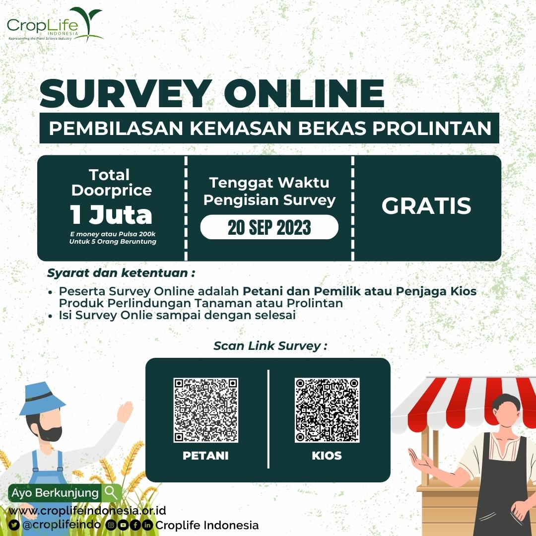 Suvery Online Pembilasan Kemasan Bekas Prolintan – CropLife Indonesia