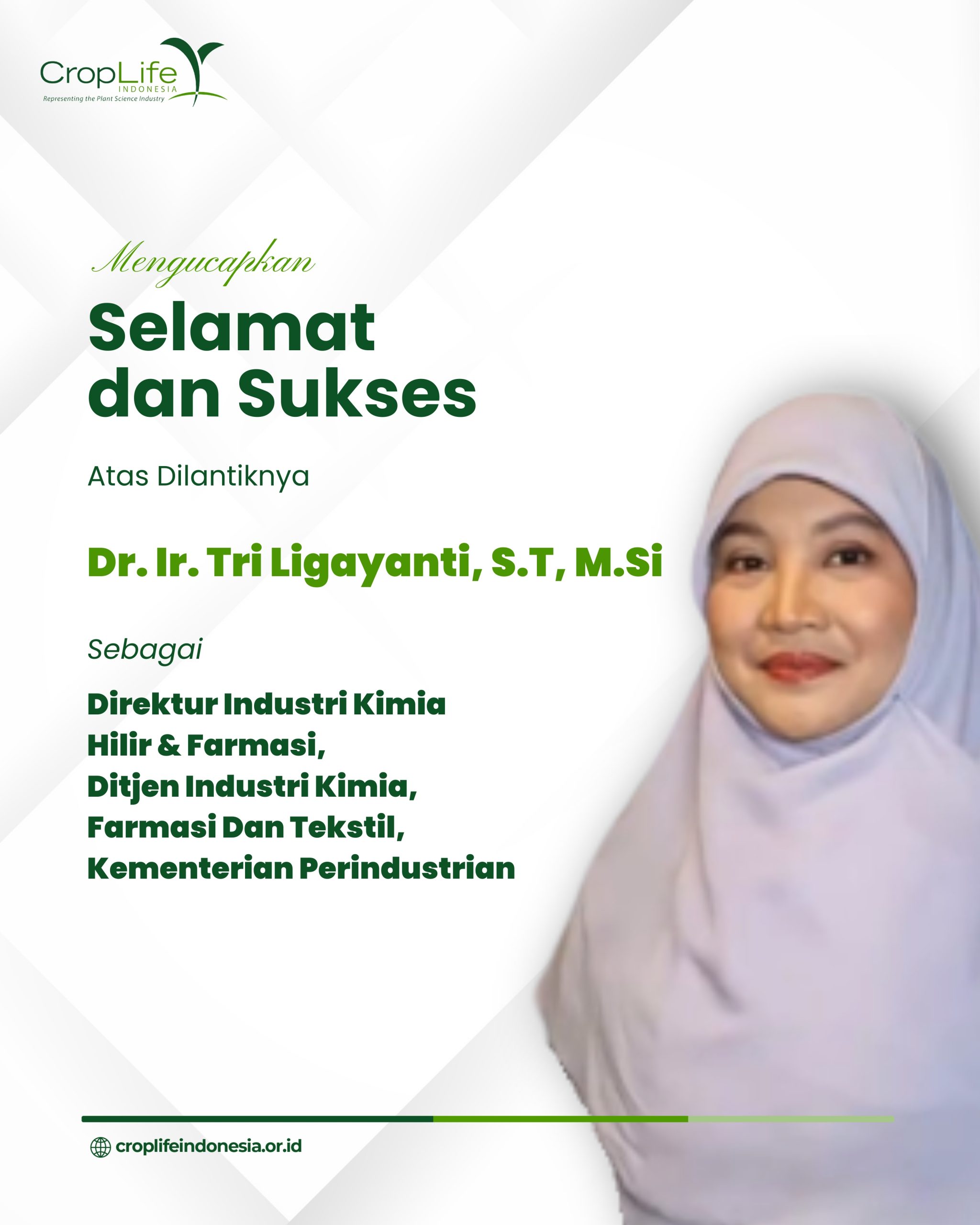 Ucapan Selamat Dr. Ir. Tri Ligayanti, S.T, M.Si Sebagai Direktur ...