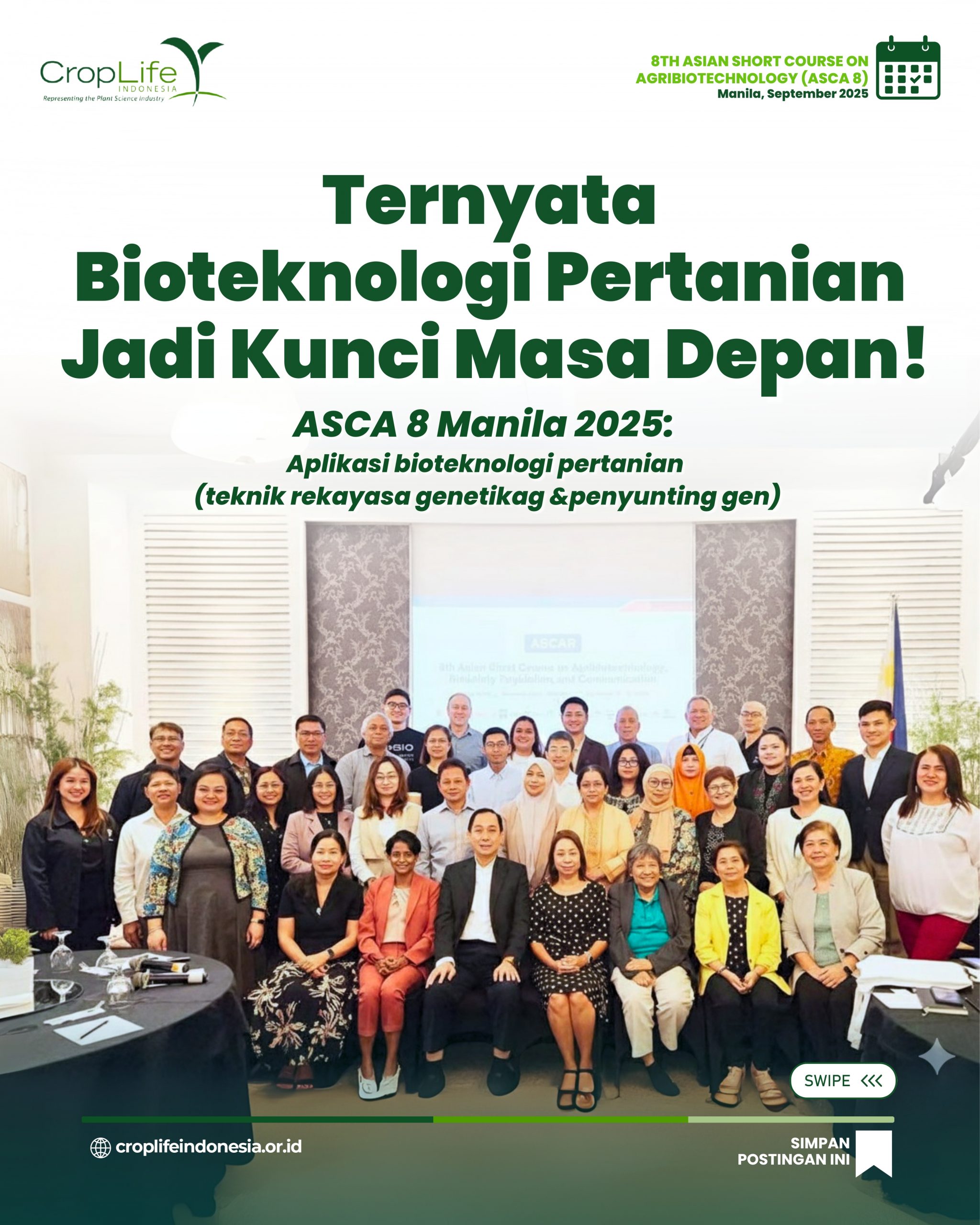 ASCA8 Manila 2025: Menguatkan Kapasitas Bioteknologi Pertanian di Asia ...